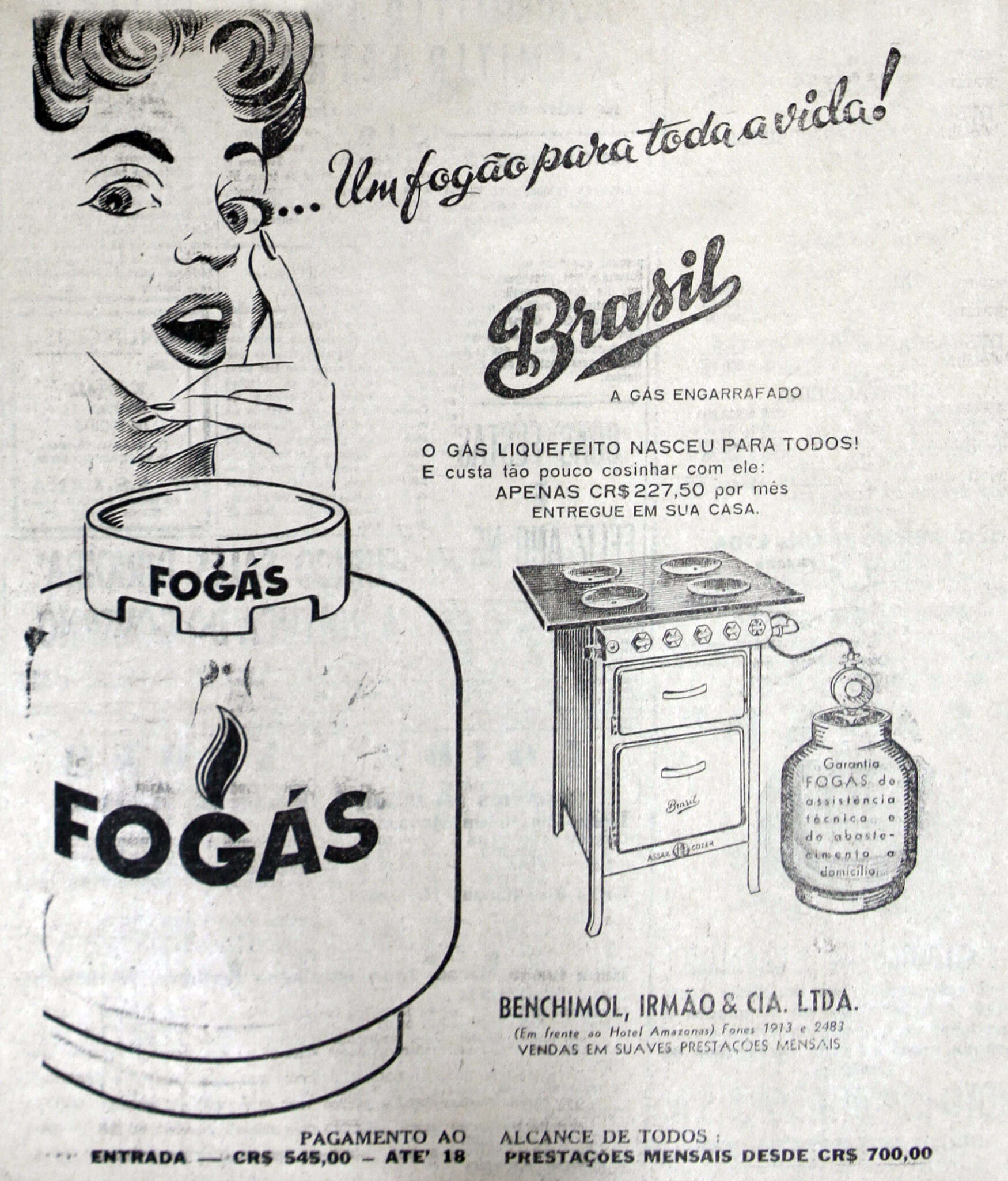 Propaganda Antiga da Fogás - Durango Duarte